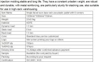 China Custom 1200x1000x150 mm 4 way entry anti-slip plastic pallet, Cheap accept custom single faced plastic pallet prices for sale