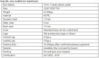 China 100% Virgin HDPE wear-resistant anti-slip stackable plastic pallet, China Manufacturer accept custom standard stacking p for sale