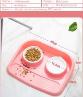 China Lovely Personalized portable pet dog food water bowl ceramic plastic, Drink Dispenser Dog Cat Feeder Water Bowl, pet bow for sale