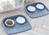 China Lovely Personalized portable pet dog food water bowl ceramic plastic, Drink Dispenser Dog Cat Feeder Water Bowl, pet bow for sale