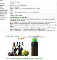 China Wine Bottle Vacuum Saver Sealer Preserver Pump Cap Stopper, Wooden Head Plastic Rubber Silicone Vacuum Pump Sealer Wine for sale