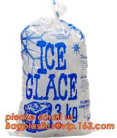 China China Suppliers LDPE Very Strong Plastic Ice Bag With Drawstring, leakproof ice cooler bag, heavy duty plastic ice bag w for sale