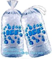 China COMPOSTABLE customized ice bag with drawstring, Food Industrial Use Plastic Wicket Ice Bag, ice bag on roll, Ice Bags wi for sale