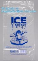 China WICKETEDplastic ice cube bags, Ice Cube Freezer Bags, Disposable Ice Cube Bag, poly ice bag clear flat ice packaging bag for sale