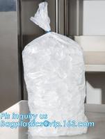 China WICKETEDice pop plastic packaging ldpe flat clear polythene bags recycling supplier, Drawstring Closure Plastic Ice Bags for sale