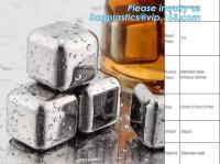 China Customized stainless steel whiskey ice cube stone, Mini Stainless Steel Ice Cube Whisky Stone wholesale, bagease, pac for sale