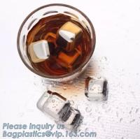 China Customized stainless steel whiskey ice cube stone, Mini Stainless Steel Ice Cube Whisky Stone wholesale, bagease, pac for sale