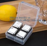 China stainless steel whisky stones free sample reusable metal ice cubes, Stainless Steel Whiskey Chilling Rocks Ice Cube Whis for sale