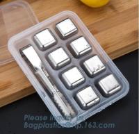 China stainless steel whisky stones free sample reusable metal ice cubes, Stainless Steel Whiskey Chilling Rocks Ice Cube Whis for sale