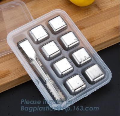 China hot sale Strapping stainless steel metal whisky stone tubes for drinks, food grade chilling gel that freezes ice cube whisky for sale