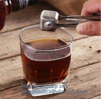 China stainless steel whisky stones free sample reusable metal ice cubes, Stainless Steel Whiskey Chilling Rocks Ice Cube Whis for sale