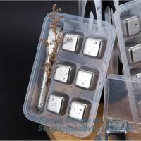 China stainless steel whisky stones free sample reusable metal ice cubes, Stainless Steel Whiskey Chilling Rocks Ice Cube Whis for sale