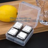 China Free Stainless Steel Ice Cube Dice Ice Cube Whisky Stone, New Stainless steel ice cubes Square shape whiskey stone, pac for sale