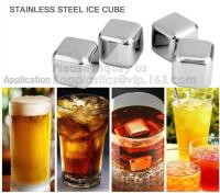 China Square Shape Ice wine stone ice cubes for wisky bar accessories, Gift box Customized Stainless Steel Whiskey Stones ICE for sale