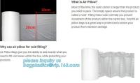 China bubble dunnage pillow air bag, air cushion films for packaging, air filled pillow bag, air column bag, dunnage cushion a for sale