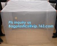 China sealable square bottom pallet shrink wrap plastic cover for bags, jumbo black lightproof and waterproof plastic pallet c for sale