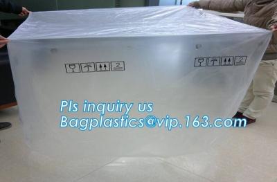 China LDPE bag Large square bottom bag on roll pallet cover bag rubbish bag Garbage bag HDPE bag, reusable pallet wrap top cov for sale