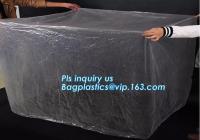 China LDPE bag Large square bottom bag on roll pallet cover bag rubbish bag Garbage bag HDPE bag, reusable pallet wrap top cov for sale