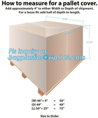 China Customized Square Bottom or Side Guesst Plastic Protective Pallet Covers, 4 Mil Dust proof Clear Pallet Covers, BAGPLAST for sale