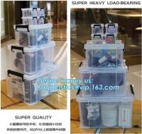 China 10L Clear Household Reusable Stack Plastic Storage Boxes, Transparent Household Handled PP Storage Box Plastic Boxes pac for sale
