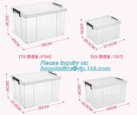 China 10L Clear Household Reusable Stack Plastic Storage Boxes, Transparent Household Handled PP Storage Box Plastic Boxes pac for sale