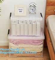 China 10L Clear Household Reusable Stack Plastic Storage Boxes, Transparent Household Handled PP Storage Box Plastic Boxes pac for sale