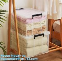 China 10L Clear Household Reusable Stack Plastic Storage Boxes, Transparent Household Handled PP Storage Box Plastic Boxes pac for sale