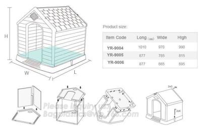 China Outdoor Large Plastic Dog House Cubby House Pet Products, plastic foldable pet dog kennel dog house, bagease, pac, pak for sale