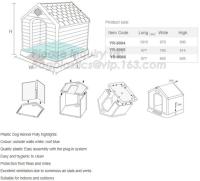 China waterproof pet house large insulated plastic dog house, plastic dog kennel, Dog Product Plastic Durable Pet Dog House for sale