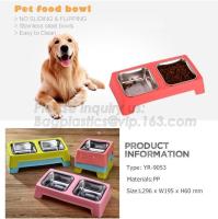China Lovely Personalized portable pet dog food water bowl ceramic plastic, Plastic pet bowl /PP pet dish for dog /food pail f for sale