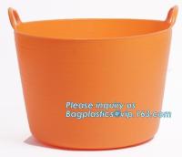 China Plastic Laundry basket, organizer basket with customized size, laundry storage bag laundry basket with two pockets from for sale