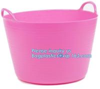 China Plastic Laundry basket, organizer basket with customized size, laundry storage bag laundry basket with two pockets from for sale