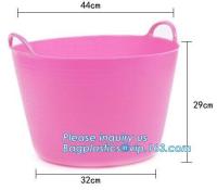 China Plastic Laundry basket, organizer basket with customized size, laundry storage bag laundry basket with two pockets from for sale
