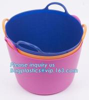 China Plastic Laundry basket, organizer basket with customized size, laundry storage bag laundry basket with two pockets from for sale