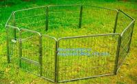 China Aluminum simple easily assembled Big single-door large steel dog animal cage, Puppy Cage 8 Panel Metal Fence Run Garden for sale