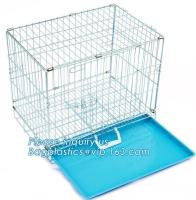 China Commercial Stainless Steel Metal kennel Mesh Pet Dog Cage, Heavy duty Metal Welded Dog cage, Full Size Outdoor Kennel Co for sale