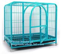 China customized portable stainless steel aluminum metal folding big dog cage, dog kennels cages large outdoor durable dog hou for sale