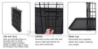 China customized portable stainless steel aluminum metal folding big dog cage, dog kennels cages large outdoor durable dog hou for sale