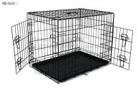 China customized portable stainless steel aluminum metal folding big dog cage, dog kennels cages large outdoor durable dog hou for sale