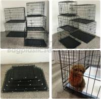 China customized portable stainless steel aluminum metal folding big dog cage, dog kennels cages large outdoor durable dog hou for sale