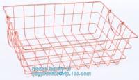 China Metal Wire storage basket, Metal wire Under Shelf Storage Basket Space Saving Easy Cabinet Shelf Caddy Basket, kitchen b for sale