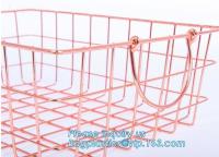 China Metal Wire storage basket, Metal wire Under Shelf Storage Basket Space Saving Easy Cabinet Shelf Caddy Basket, kitchen b for sale