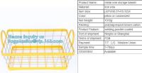 China Home Storage Used Round Shaped Metal Mesh Wire Kitchen Basket, Kitchen metal gold wire rectangular vegetable fruit stack for sale
