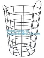 China Customized Wire Diameter Stock Pot Cooking Wire Mesh Metal Storage Basket, Industrial Metal Wire Storage Basket With Han for sale