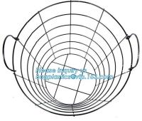 China Customized Wire Diameter Stock Pot Cooking Wire Mesh Metal Storage Basket, Industrial Metal Wire Storage Basket With Han for sale