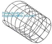 China Customized Wire Diameter Stock Pot Cooking Wire Mesh Metal Storage Basket, Industrial Metal Wire Storage Basket With Han for sale