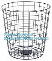 China Wholesale china trade decorative laundry metal wire material storage basket, Storage Metal Wire Fruit Basket hanging wir for sale
