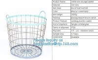 China Copper Kichen Metal Wire Fruit storage Basket, Low price metal wire mesh storage baskets, wire metal desk organizer rose for sale