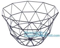 China Home kitchen 3 tiers fruits vegetables storage metal wire hanging fruit Basket, Home storage modern design metal mesh we for sale