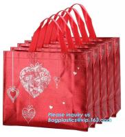 China Chinese suppliers custom printed shopping portable hand non woven bag with print logo, 100% biodegradable laminated non for sale